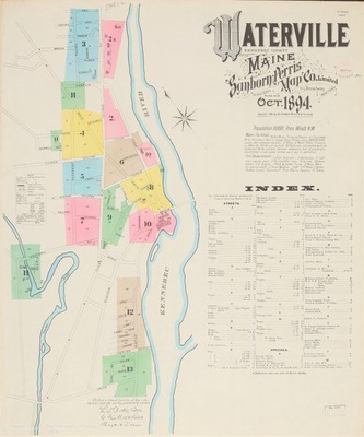 "Waterville, 1894 " by Sanborn-Perris Map Co.