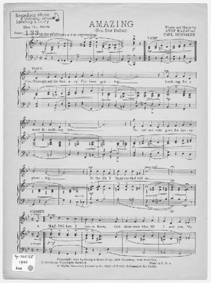 "Amazing : Fox-Trot Ballad " by Andy Razaf and Paul Denniker