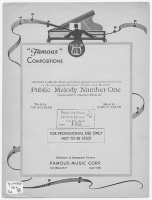 "Public melody number one " by Louis Armstrong, George N Terry et al.