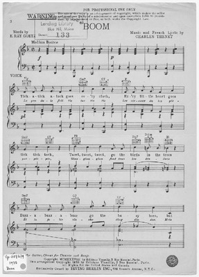 "Boom " by Charles Trenet and E. Ray Goetz