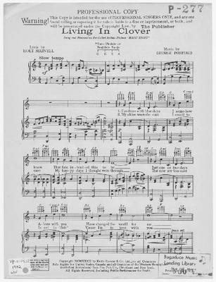 "Living In Clover " by George Posford and Holt Marvell