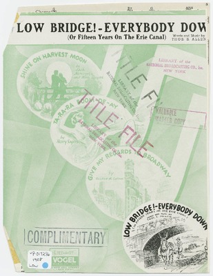 "Low Bridge! - Everybody Down : or Fifteen Years On The Erie Canal " by Thos. S. Allen and Thos ...