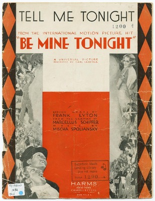 "Tell me tonight from "Be mine tonight" " by Frank Eyton, Marcellus ...