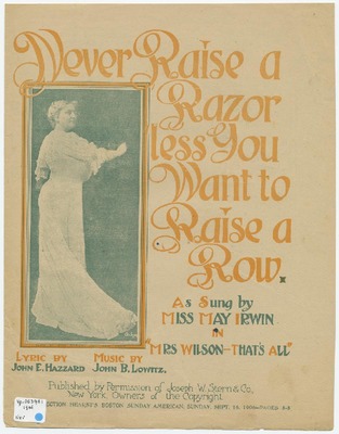 "Never Raise A Razor Less You Want To Raise A Row " by John B Lowitz ...