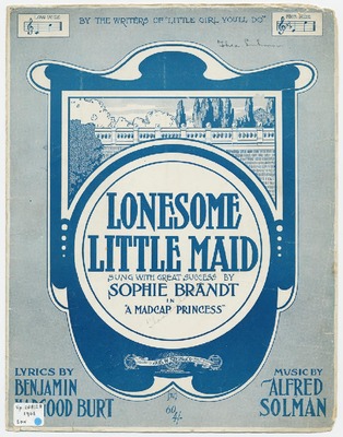 "Lonesome Little Maid : Low Voice " by Alfred Solman, Benjamin Hapgood ...