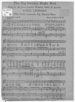 "The Big Swamp Bogie Man " by Geo. W Meyer and Earle C Jones