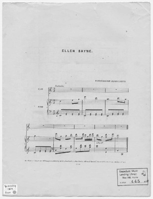 "Ellen Bayne " by Stephen Collins Foster