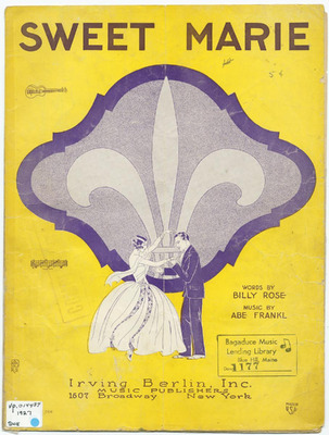 "Sweet Marie " by Abe Frankl, Billy Rose et al.