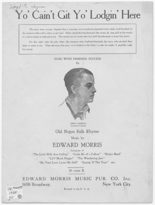 "Yo' Cain't Git Yo' Lodgin' Here " by Edward Morris