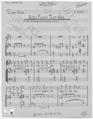 "She's Funny That Way " by Neil Moret